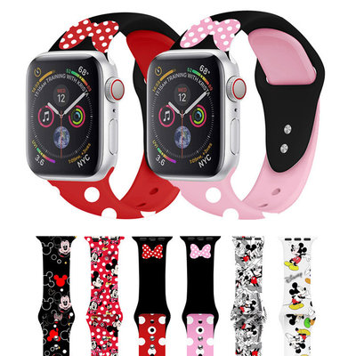 38mm 40mm Breathable Luxury Custom Sport Designer Printed Rubber Silicone Watch Band Straps For Iwatch Apple Watch Se 6 5 4