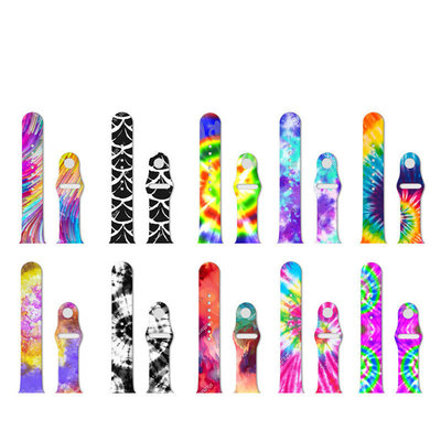 38mm 40mm Breathable Luxury Custom Sport Designer Printed Rubber Silicone Watch Band Straps For Iwatch Apple Watch Se 6 5 4