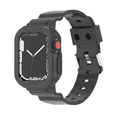 Factory Direct Sale Watch Band Glacier Integration Plastic Watch Band +case For Apple Watch 7 Series 41mm 45mm