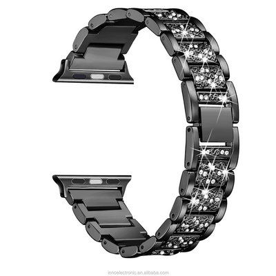 Stainless Steel The New Diamond Bracelet Luxury Band Series For Apple Watch 5 4 3 2 1 Bling Replacement Stainless Steel For Iwatch Band 38mm 42m