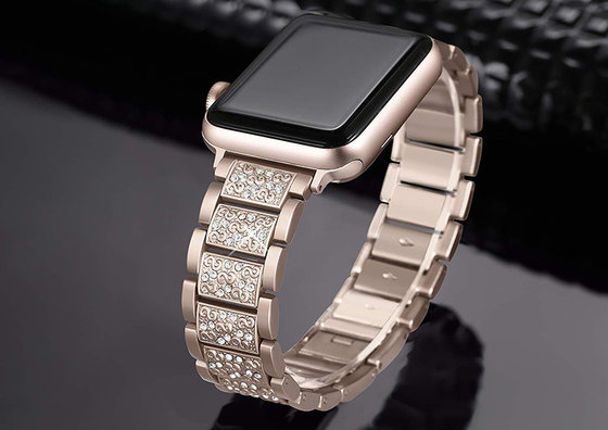 Stainless Steel The New Diamond Bracelet Luxury Band Series For Apple Watch 5 4 3 2 1 Bling Replacement Stainless Steel For Iwatch Band 38mm 42m