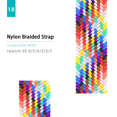 Wholesale Fabric Designers Braided Nylon Correa Solo Loop Smart Watch Band Straps For Apple Iwatch Applewatch