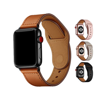 High Quality 44mm Genuine Leather Strap 38mm 40mm 42mm Replacement Band Leather For Apple Iwatch Series 5 4 3 2 1