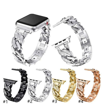 Factory Direct Sales Luxury Stainless Steel With Diamond High Quality Watch Bands For Apple Watch Series 6 5 4 3 2 1 38mm 42mm