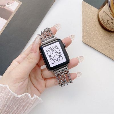 Stainless Steel 2022 New Water Strap Watchbands Stainless Steel Metal Steel Watch Band For Apple Watch Series 6 5 4 3 2 1 Se 38 40 42 44mm