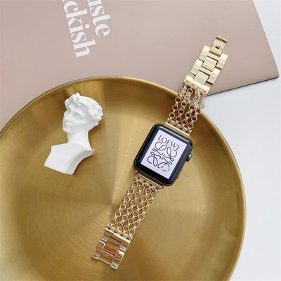 Stainless Steel 2022 New Water Strap Watchbands Stainless Steel Metal Steel Watch Band For Apple Watch Series 6 5 4 3 2 1 Se 38 40 42 44mm