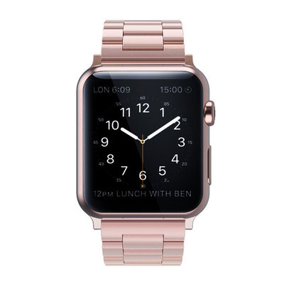 Stainless Steel For Apple Watch Stainless Steel Band 42mm 44mm Three Link Metal Wrist Strap Strap For iWatch 7/6/5/4/3/2/1/ Smartwatch Band