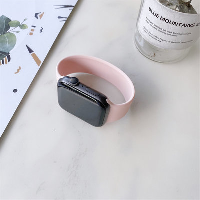 Rubber New Sport Watch Band Silicone Elastic Comfortable Soft Watch Band For Apple Watch Band Series 6 5 4 3 2 1 Se