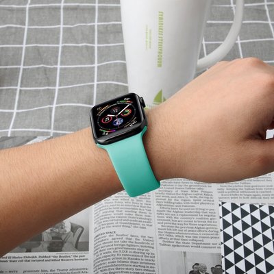 Comfortable 38mm 40mm 42mm 44mm Customized Soft Printed Sport Silicone Watch Strap Rubber Bands For Apple Iwatch Se 6 5 7 4