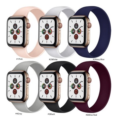 Silicone Rubber Band For Apple Watch 38mm 42mm Sports Strap Rubber Watch Strap For Iwatch 44mm 40mm For Apple Watch Series 6 Se 5 4 3