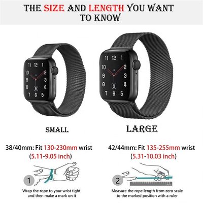 Luxury Magnetic Milanese Loop Mesh Watch Strap For Iwatch Stainless Steel 44mm 42mm 40mm 38mm For Apple Smart Watch Metal Band