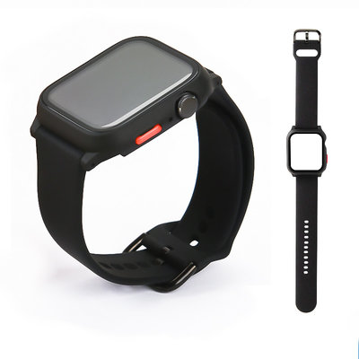 Fashionable Watchband 2 in 1 New Sport Watch Band Strap 40mm Correa Silicone Watch Bands Protector Case For Apple Watch All Series