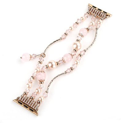 Fashionable Luxury Stretch Bead 45MM Elastic Natural Agate Watch Strap 38MM 44MM Watch Strap Replacement Beaded Bands For Apple Watch Strap Band