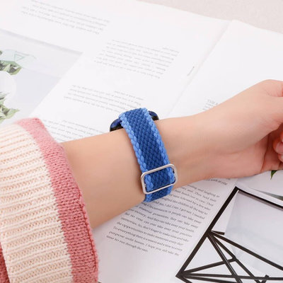 Fashionable Watch Strap For Apple Watch Adjustable Braided Nylon Watch Band Buckle Solo Strap With Stainless Steel Buckle Straps