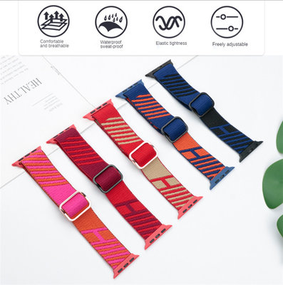 Fashionable Two Color Nylon Braided Watch Strap Band For Women Men 38/40/41mm 42/44/45mm Watch Replacement Strap For Band 1/2/3/4/5/ Apple iWatch 6/7/se