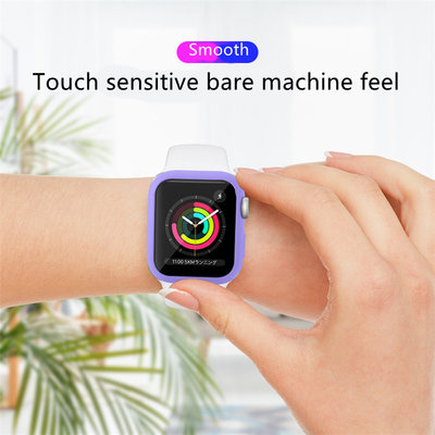Fashion PC Screen Protector Case Integrated Waterproof Smooth Watch Case For Apple Watch Series 7 41mm 45mm