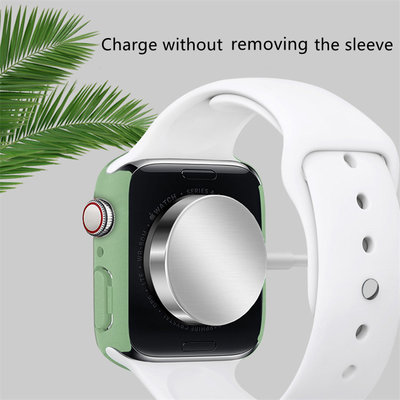 Fashion PC Screen Protector Case Integrated Waterproof Smooth Watch Case For Apple Watch Series 7 41mm 45mm