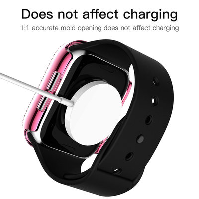 Temperament PC Watch Protector Case PC With Diamond Watch Case Protector For Apple Watch 4 3 2 1 Se 38 40 42 44m6 5m