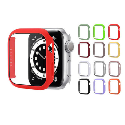 Sports Luxury Cover Case PC Protector Tempered Glass Full Page Watch Case For Apple Smart Series 5 6 38mm 40mm 42mm