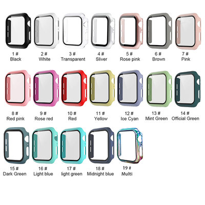 Protector Cover Watch Accessories Tempered Hard Film Case For Apple Watch Series 7 41mm 45mm 6 Se 40mm 44mm 42mm Bumper Protective Case 38mm