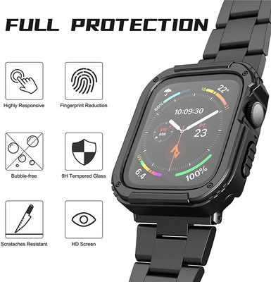Factory Price High Quality Luxury Case With Screen Protector For Apple Watch 7 40mm Hard PC Full Cover 44mm For Iwatch Case 6 5 4 3