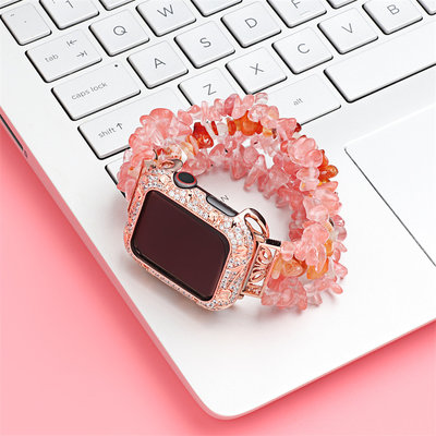 Fashion / Popular Silver Bling Diamond Smart Watch Case iWatch Series For Apple 7 6 5 4 3 2 1 Protector Metal Frame Aluminum Cover