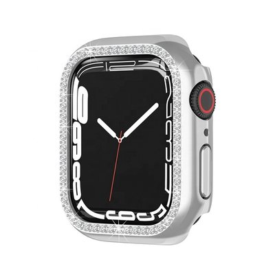PC Fashion Cover Device Case For Apple Watch Series 7 Case Protector Diamond Watch Case 45mm 41mm