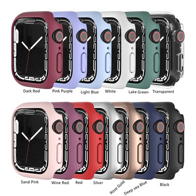 2021 Hot Selling Hard PC Case For Apple Watch 41 45mm Designer Charm Protective Cover Series 7 Vivid Color Wholesale