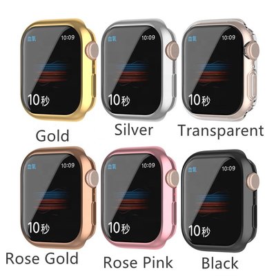 TPU Full Coverage Tempered Film Tpu Screen Protector For Apple Watch Series Crystal Clear Front Protector Case Watch Case Plastic