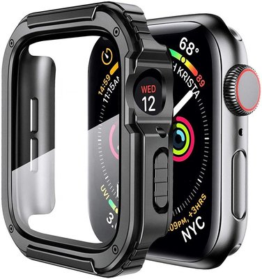 PC For Apple Watch Tempered Glass Screen Protector Case Color Case For Iwatch 7 With Screen Film