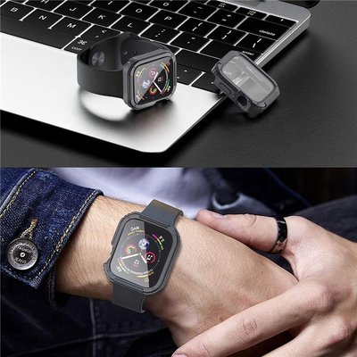 High Quality Screen Protector Shockproof Tempered Glass PC Full Cover Protective Watch Case For Apple Watch 6 5 4 3