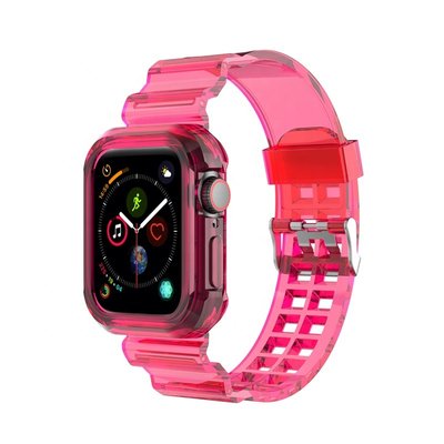 High Quality Clear Tpu Case Sports Protective Buckle For Apple Watch Band 44mm 40mm For Iwatch Series 6 5 4 3 38mm 42mm Strap Strap