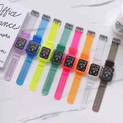 High Quality Clear Tpu Case Sports Protective Buckle For Apple Watch Band 44mm 40mm For Iwatch Series 6 5 4 3 38mm 42mm Strap Strap