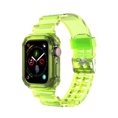 High Quality Clear Tpu Watch Case Strap For Iwatch 38 40 42 44 Transparent Silicone Sports Watch Bands For Se 5 Apple Watch Band Series 6 4 3