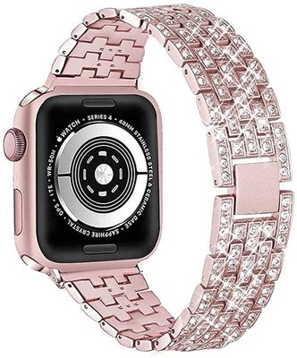 Watch Band and Case Luxury For Bling Diamond Metal Watch Band PC Case Apple Watch Jewelry Combine For Iwatch Strap Bumper Watch Protective Cover