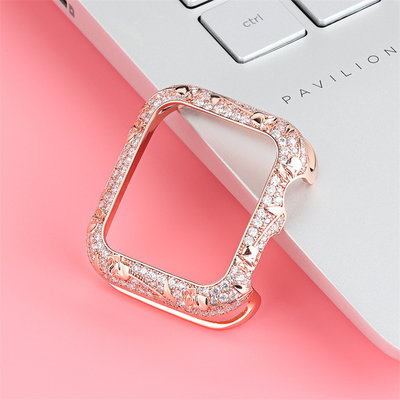 Fashion/Factory Popular Sale Directly Luxury Diamond Metal Case Cooper Watch Protector Cover Bumper For Iwatch 7