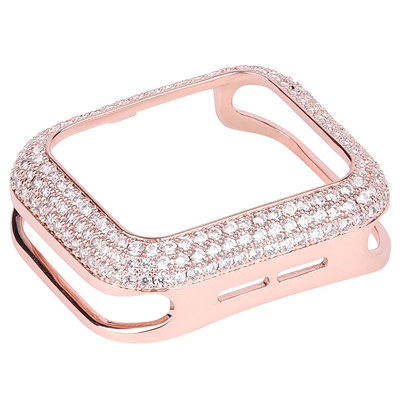 Fashion/Popular For Apple Watch Decoration Luxury Bumper, Diamond Bling Glitter Shinny Three Vintage Metal Bumper Cover Device For Iwatch