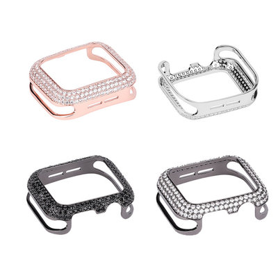 Fashion / Popular High Quality Brass With Diamond Watch 6 Protective Case For Apple 5 4 38 40 42 44mm Luxury Metal Case For Iwatch Series 6