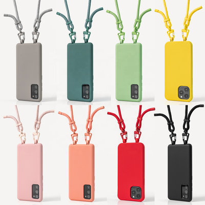 Shockproof Luxury Custom Necklace Cross - Detachable Silicone Mobile Cell Body Vegan Smart Phone Case For New Iphone 12 Pro Cover With Strap