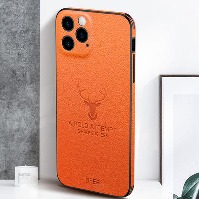 Wholesale Luxury Shockproof Texture Square View Leather Case Top For iPhone 13 12 11 Pro Max Mini X XR XS Shockproof Deer Camera Protection