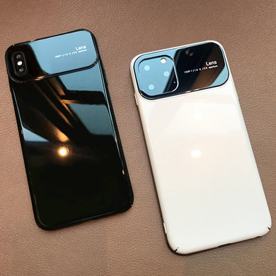 Luxury Shockproof Lens PC Phone Case For Iphone 13 12 pro Max Xsmax Xs Xr X Ultrathin Cover Coque Funda Mirror Protective Shell 8 7plus