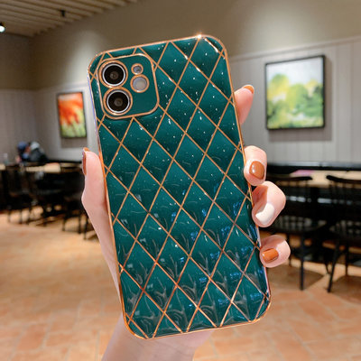 Luxury Shiny Shockproof Diamond Pattern Plating Soft Phone Case For Iphone13 12 pro Max Mini 11 pro Max Xr X Xs 7 8 max plus Se 2020 cover