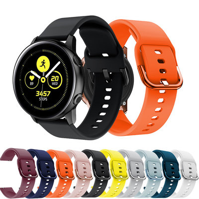 Silicon/Rubber For Samsung Galaxy Watch Silicone Sports Band Active Replacement Soft Wrist Strap Compatible Galaxy