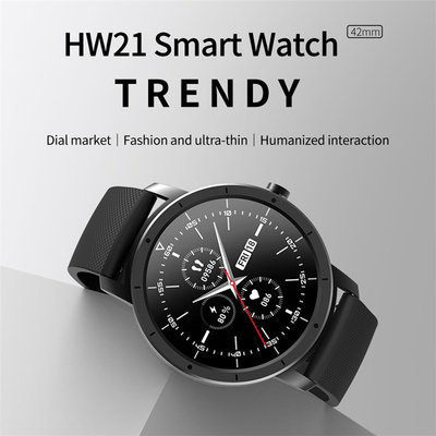 2022 Round Touch Screen Smart Watch Men Women Waterproof Steward Multi Model Fitness Tracker Hw21 Health Smartwatch Activity Tracker