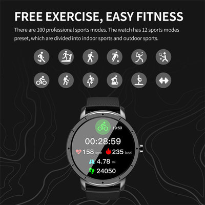 2022 Round Touch Screen Smart Watch Men Women Waterproof Steward Multi Model Fitness Tracker Hw21 Health Smartwatch Activity Tracker