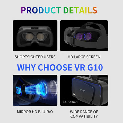 3D Movie/3D Games Factory Direct Glass Virtual Reality 3d Vr Helmet Watching Smart Headset 4.7-7.2 Inch For Smartphones Cell Phone Mobile