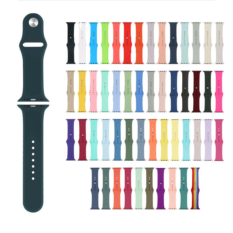 Silicone Rubber Band For I Watch Series 6/5/4/3/2/1 Rubber Band 42mm Strap 38mm Silicone Strap Sports Watch Strap For Apple Watch