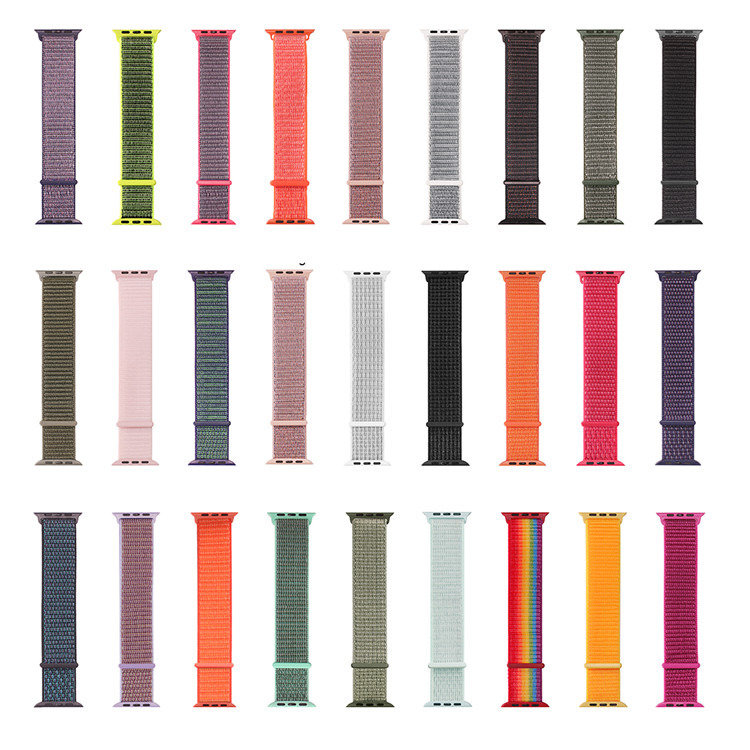 Fabric Strap For Series 6/5/4/3/2/1, 38mm 40mm 42mm 44mm Fashion Sport Watch Band iWatch Nylon Braided Strap For Apple Watch