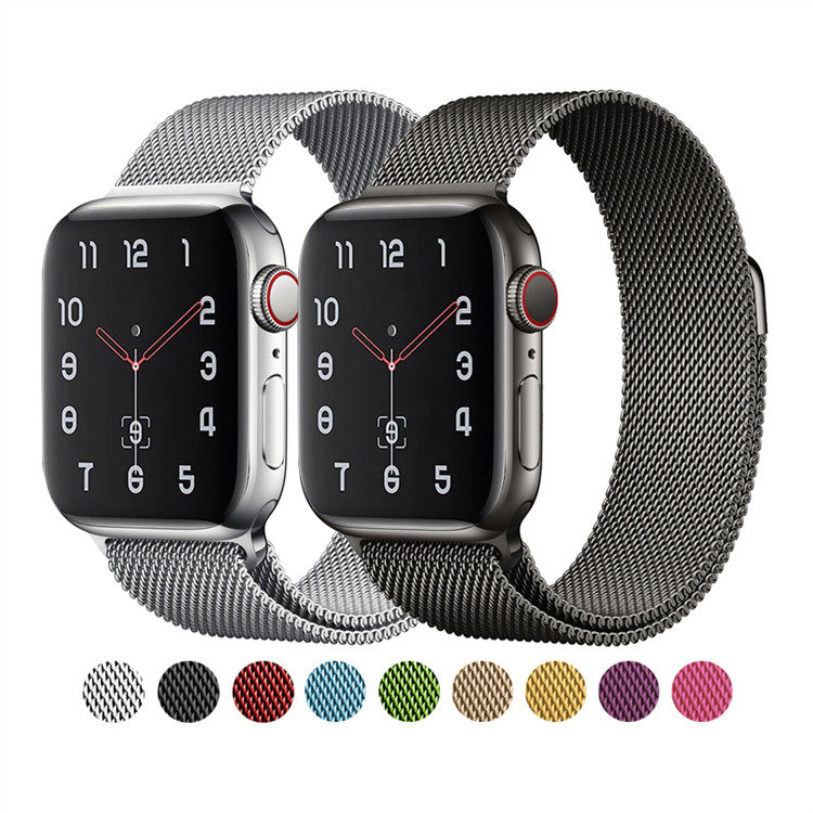 Stainless Steel Drop Shipping Stylish Mesh Magnetic Milanese Loop Stainless Steel Watch Band For Apple Watch Strap Series6 5 4 3 2 1 38/40/42/44