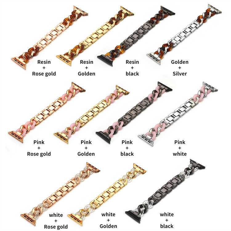 Hot Stainless Steel Fashion Temperament Wristbands Stainless Steel Watch Band For Apple Watch Series 6/5/4/3/2/1/se 38/40/42/44mm